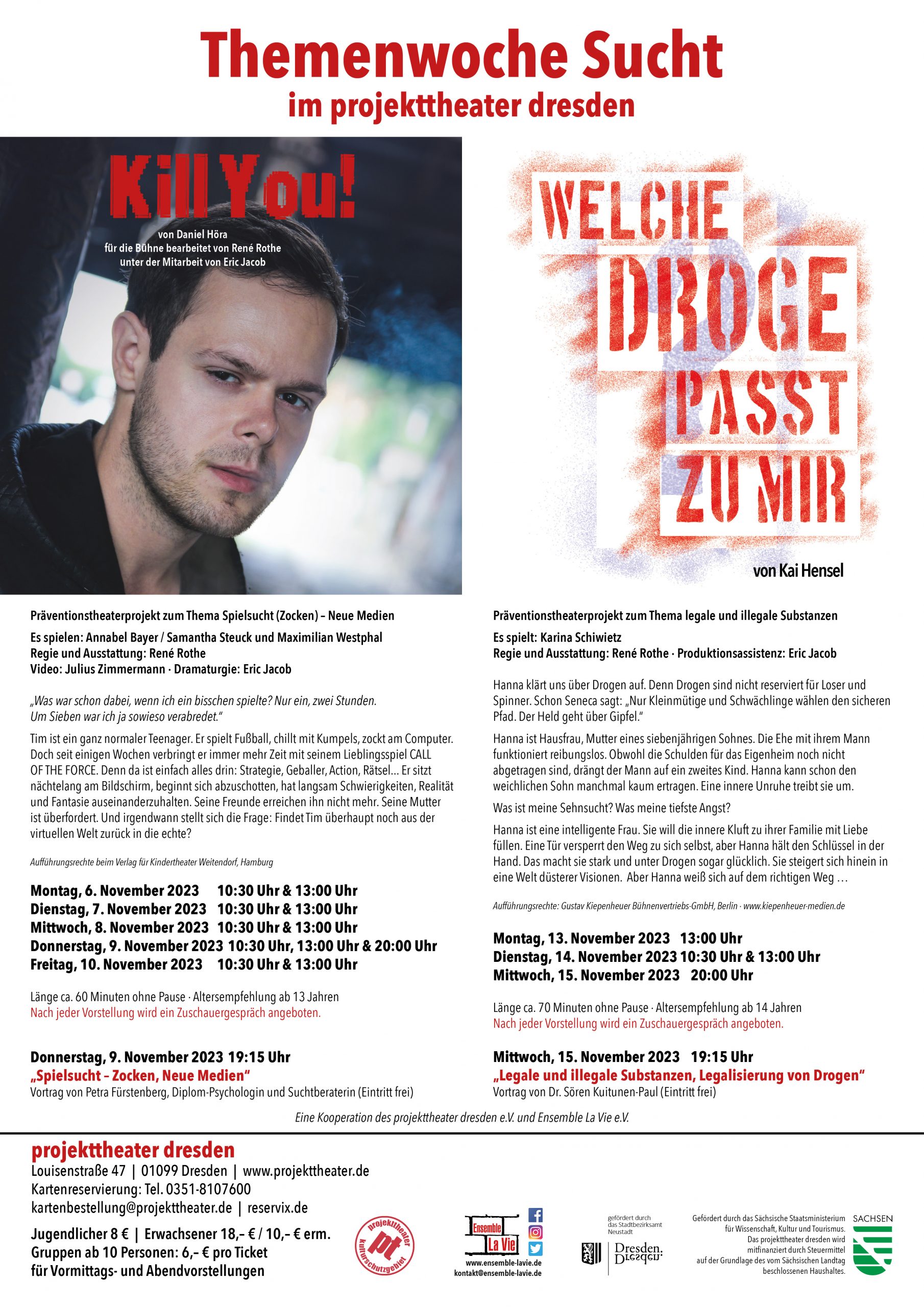 Themenwoche Sucht im Projekttheater - Gesop Dresden